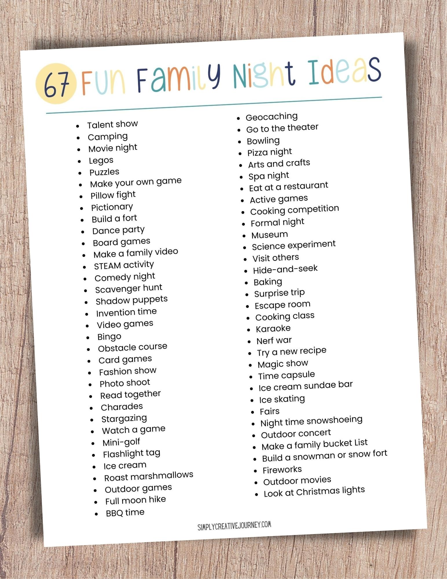 Fun Family Night Ideas That Everyone Will Love